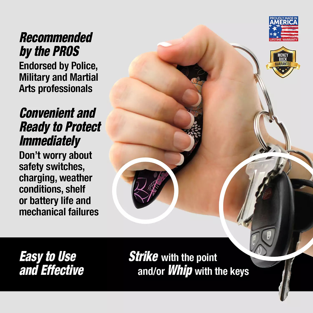 Pink Paisley Self Defense Keychain – munio