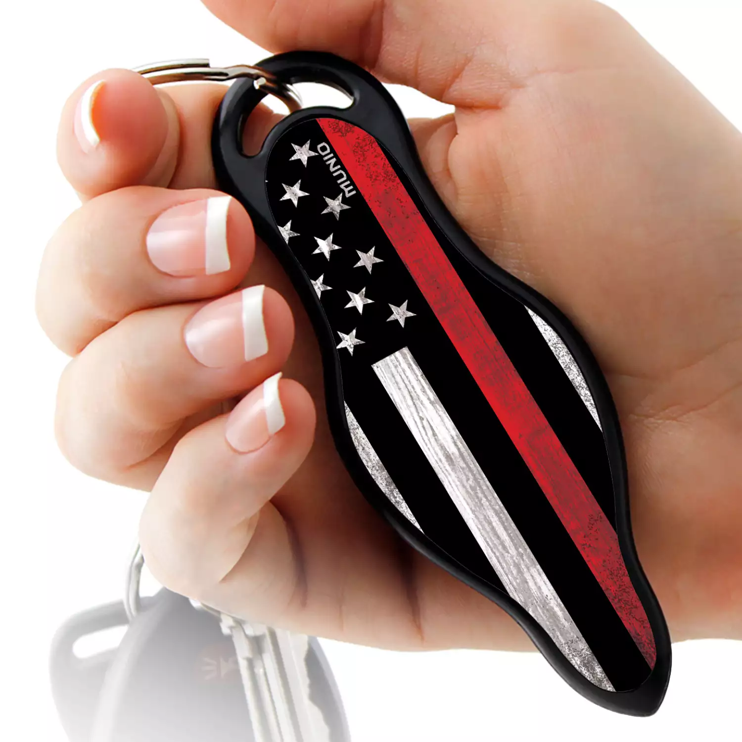 Thin Red Line Self Defense Keychain - munio