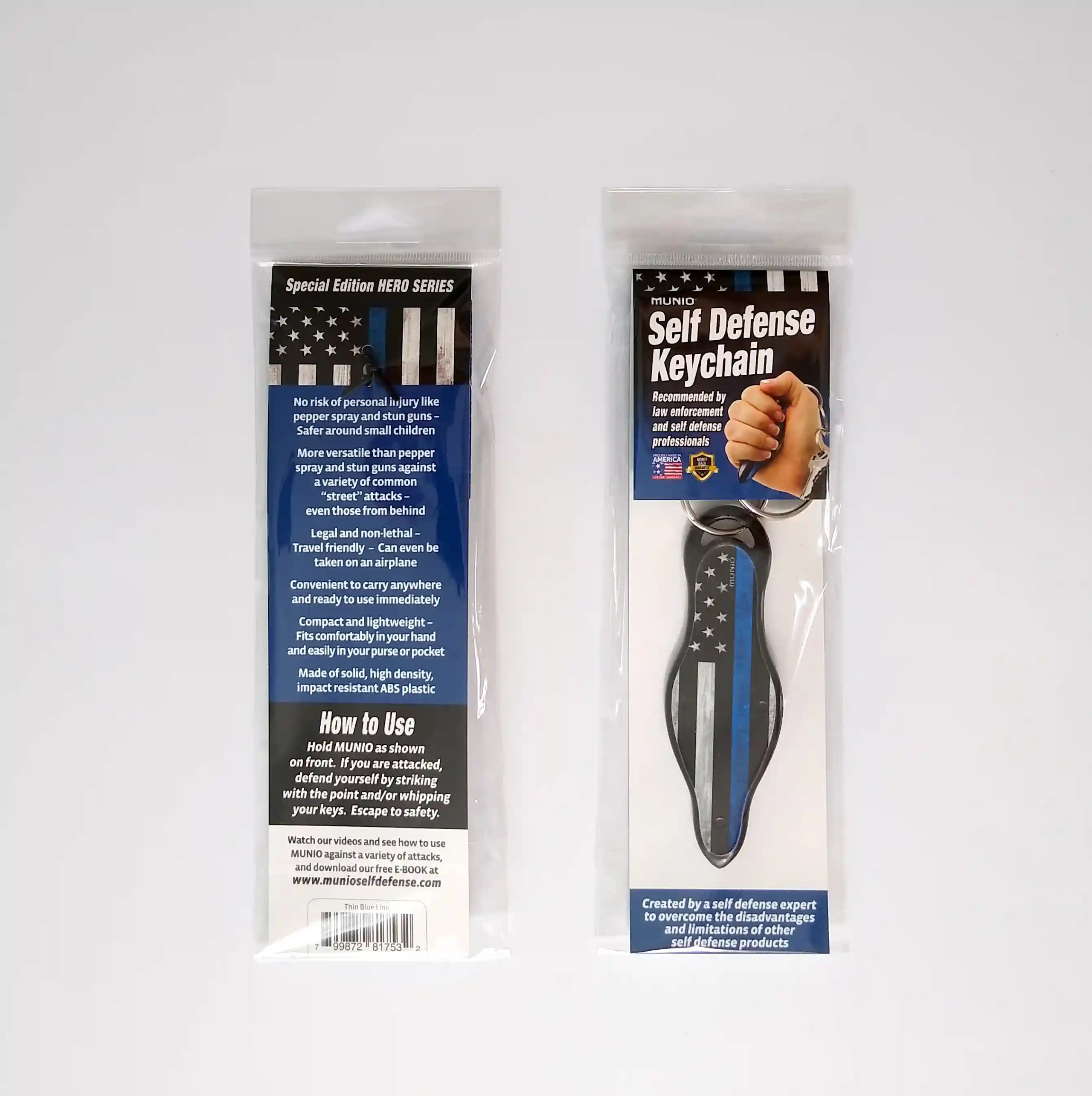 Thin Blue Line Self Defense Keychain - Wholesale - MUNIO